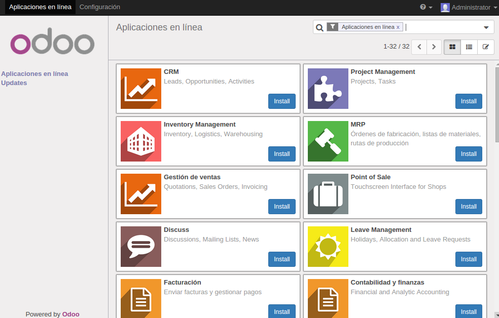Creando una nueva Base de Datos en Odoo – Odoo ERP – Perú